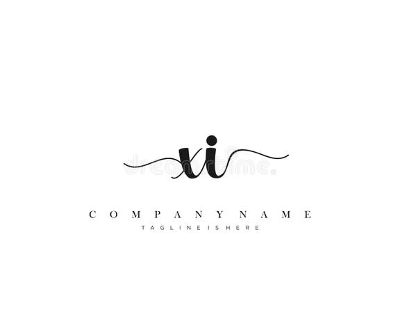 XI Initial Handwriting Logo Template Vector. Stock Vector ...