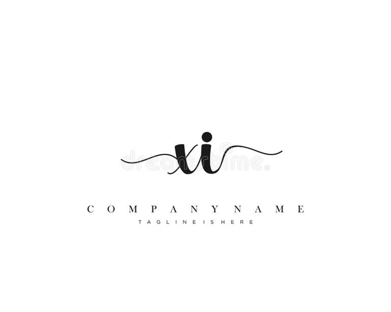 XI Initial Handwriting Logo Template Vector. Stock Vector ...