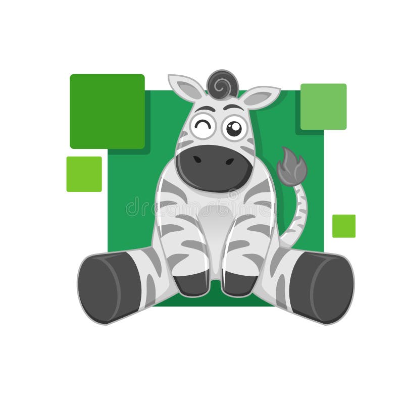 Cute zebra mascot stock vector. Illustration of animal - 156966078