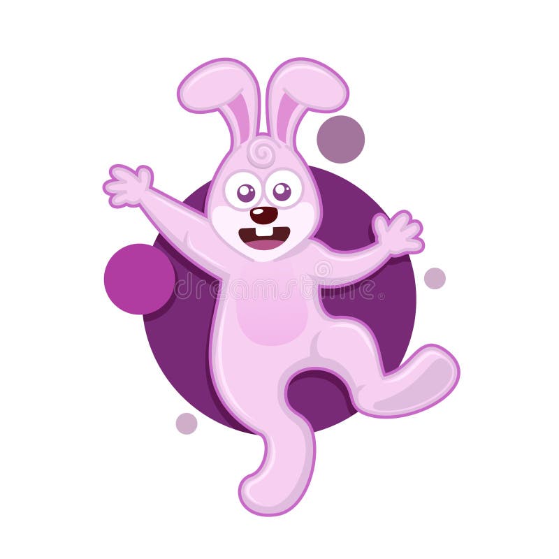 Dancing rabbit mascot stock vector. Illustration of dancing - 156966117