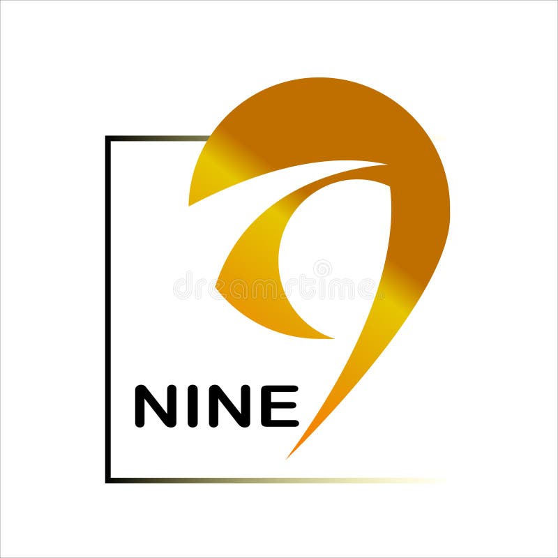 Number Nine Logo Vector Design Template. Logo 9 Design. Stock ...