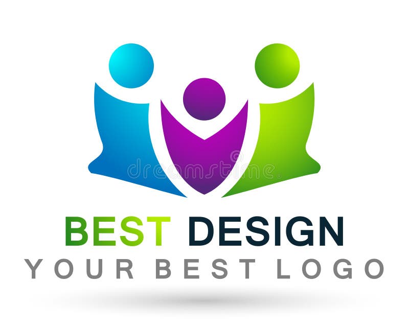 People Logo Partnership Union Education Success Team Celebrating Vector ...