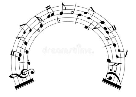 Curved music notes scale stock vector. Illustration of play - 161032563