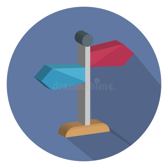 Signpost Color Vector Icon Fully Editable Stock Vector - Illustration ...