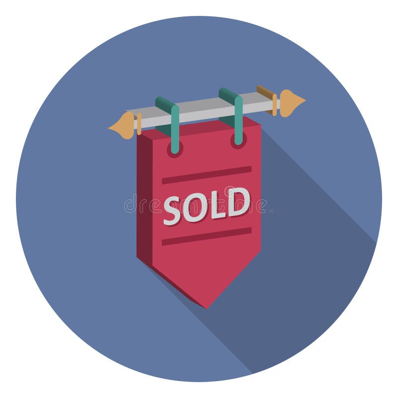 Sold Signboard Color Vector Icon Fully Editable Stock Vector ...