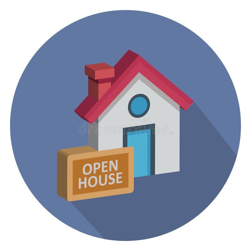 Open House Color Vector Icon Fully Editable Stock Vector - Illustration ...