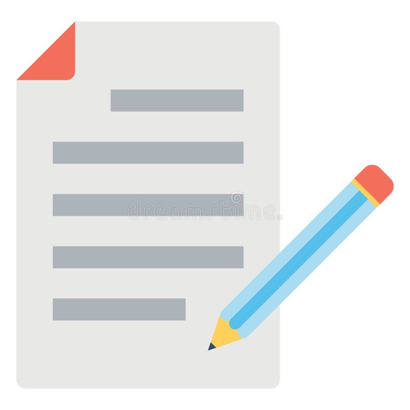 Content Writing Isolated Vector Illustration Icon Editable Stock Vector ...