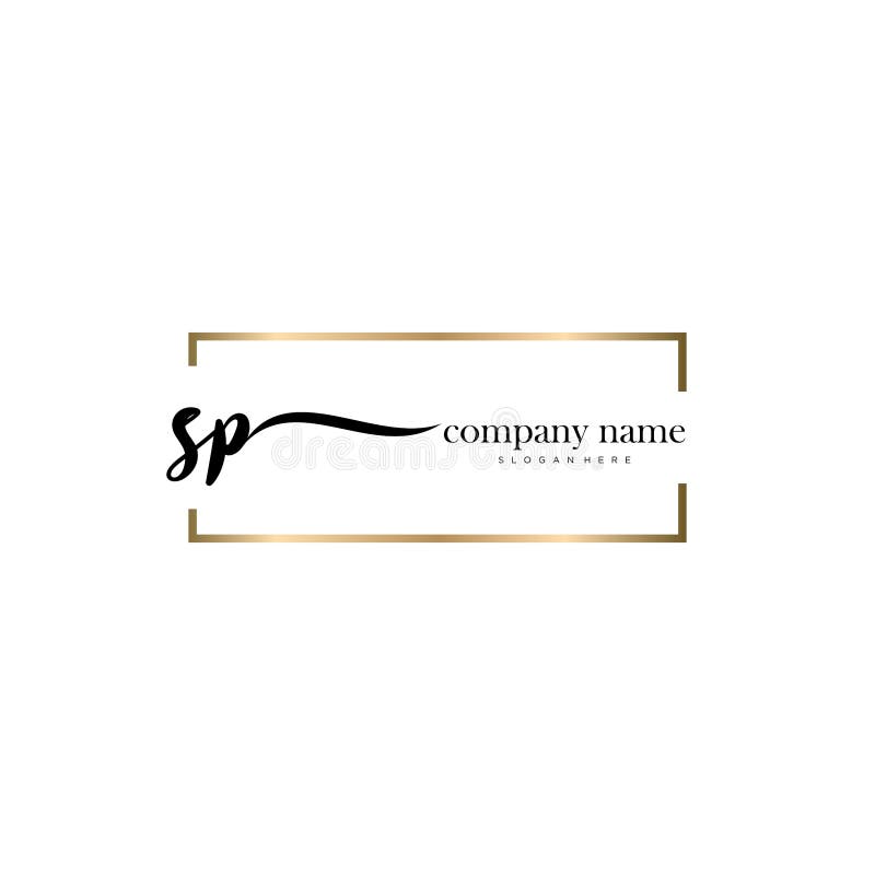 SP Initial Handwriting Logo Template Vector. Stock Vector ...