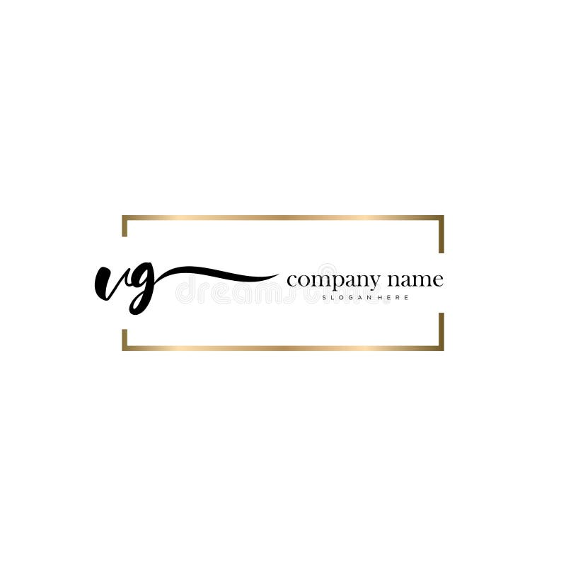 VG Initial Handwriting Logo Template Vector. Stock Vector ...