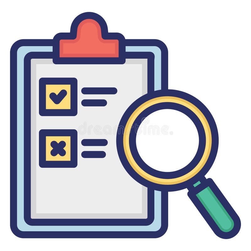 File Review, List Review Isolated Vector Icon that Can Be Easily ...