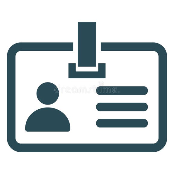 Candidate Id Card, Employee Card Isolated Vector Icon that Can Be ...