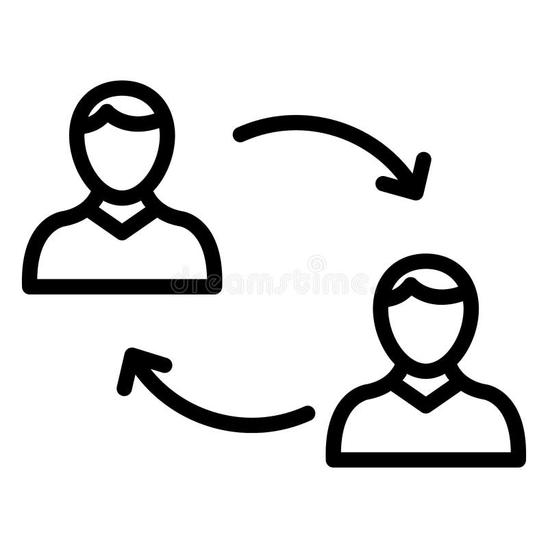 Account Change, Employee Transfer Isolated Vector Icon that Can Be ...