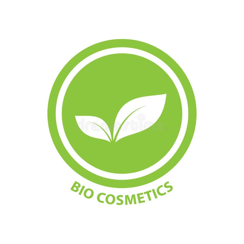 Bio Cosmetics Circle Vector Label Stamp. Stock Vector - Illustration of ...