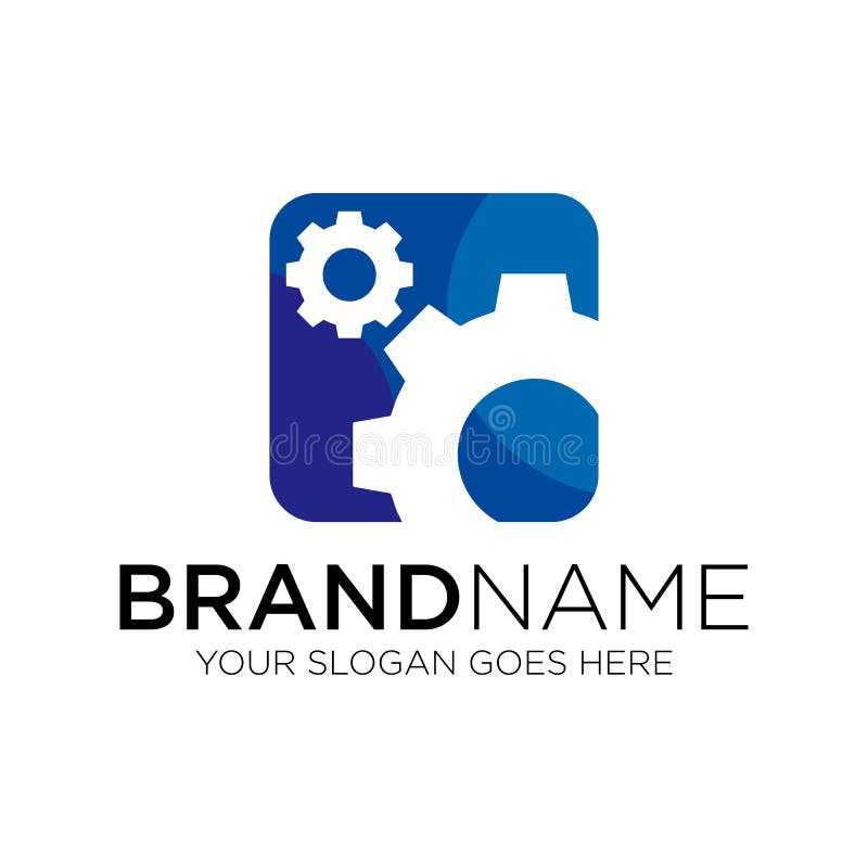 Gear logo full color stock vector. Illustration of icon - 161363414