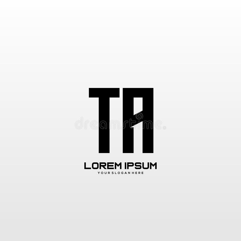 Initial Letter TA Minimalist Art Logo Vector Stock Vector ...