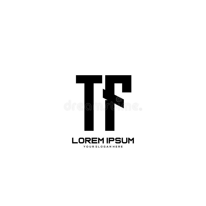 Initial Letter TF Minimalist Art Logo Vector Stock Vector ...
