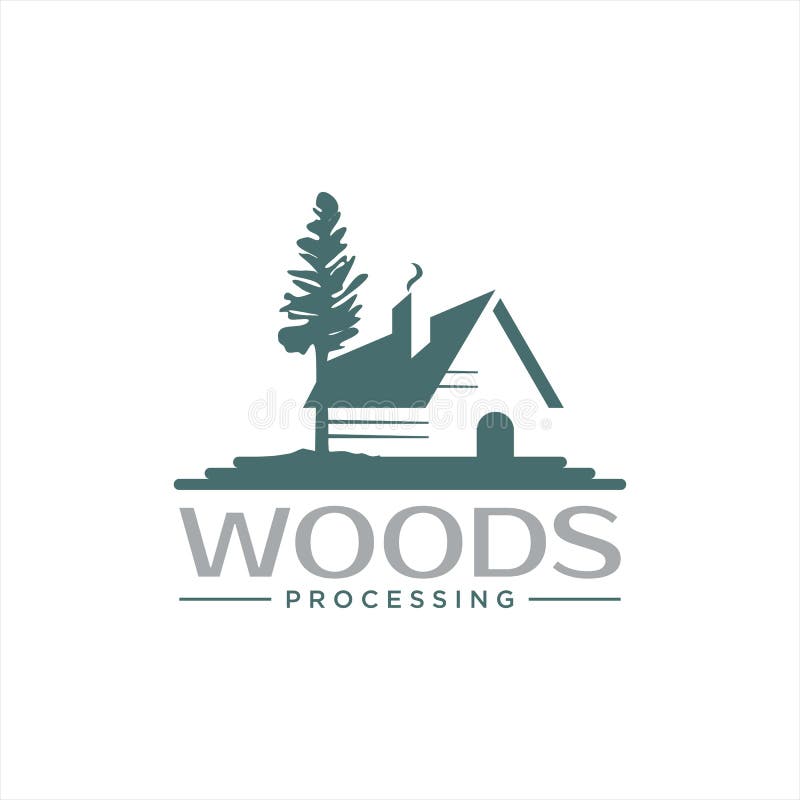 Fun Wood Processing Company Logo Design Idea Stock Vector ...