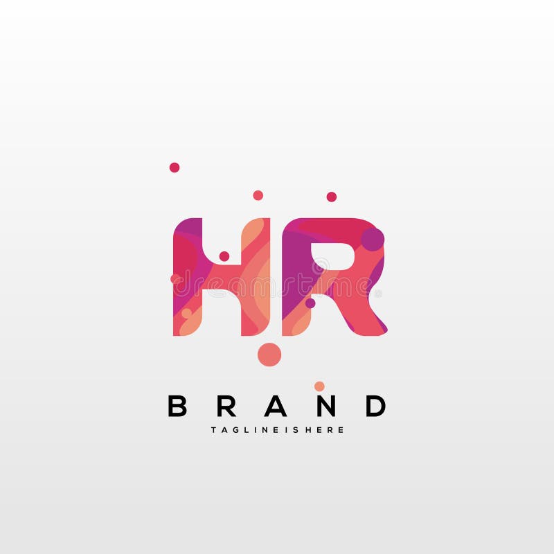 HR colorful symbol stock vector. Illustration of around - 14357923