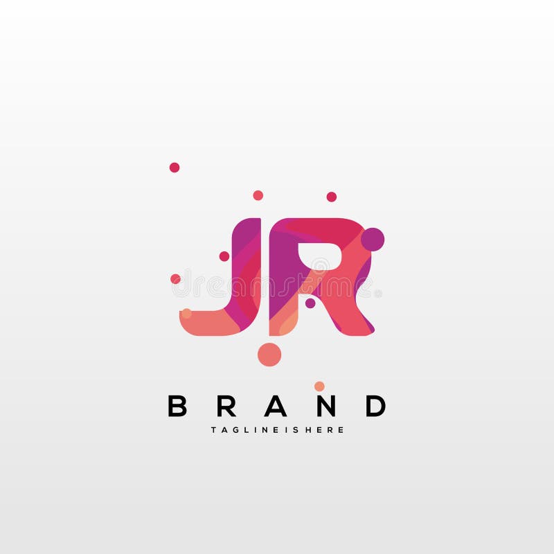 Circle Initial Letter JR Logo Concept Design. Symbol Graphic Template ...