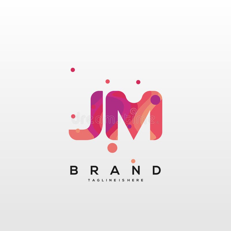 JM Letter Logo Creative Design Stock Vector - Illustration of card ...