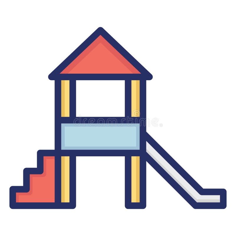 Kindergarten, Play Area Isolated Vector Icon Which Can Be Easily ...