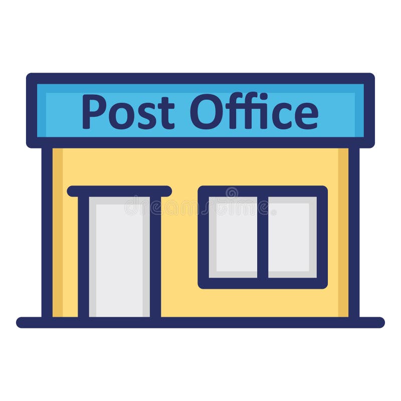 Post office building icon stock vector. Illustration of color - 103084725
