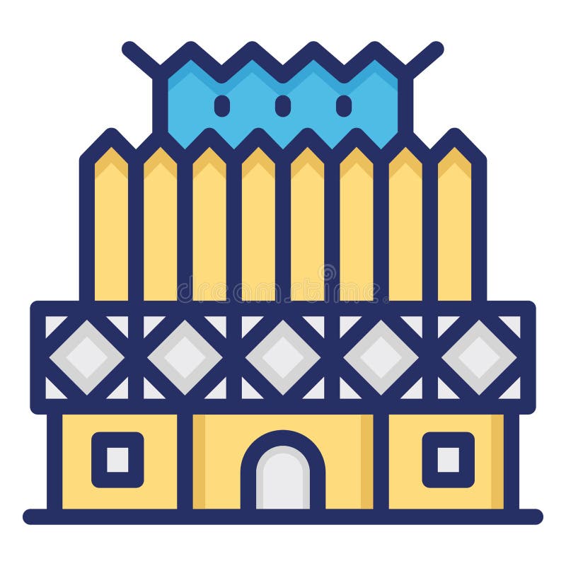 Heritage Building, Historic Building Isolated Vector Icon Which Can Be ...