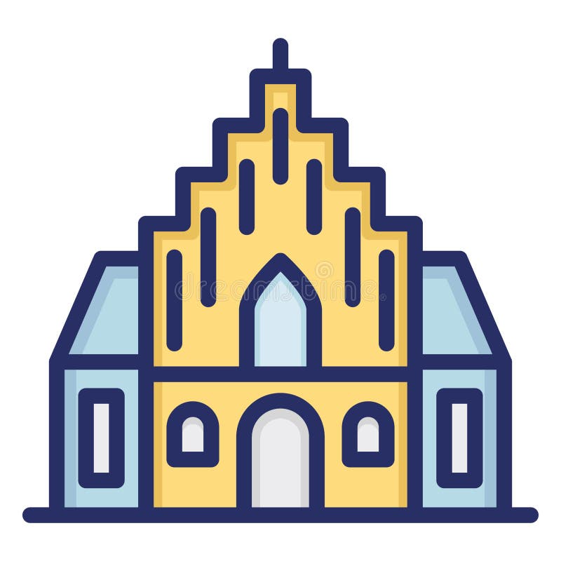 Academic, Educational Building Isolated Vector Icon Which Can Be Easily ...