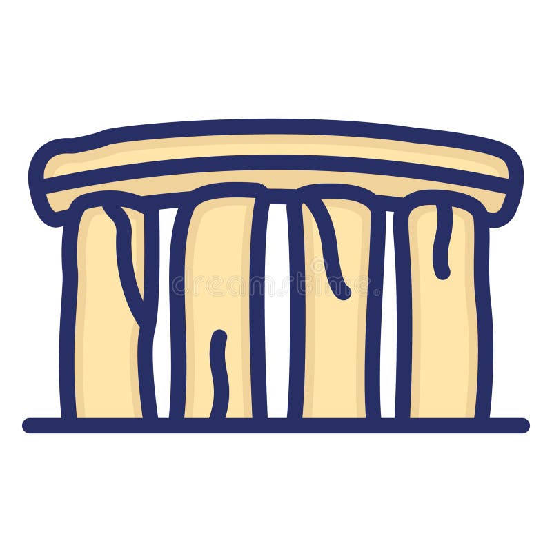 Prehistoric Monument, Standing Stones Isolated Vector Icon Which Can Be ...