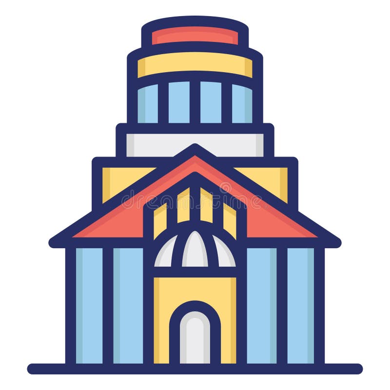 Academic, Educational Building Isolated Vector Icon Which Can Be Easily ...