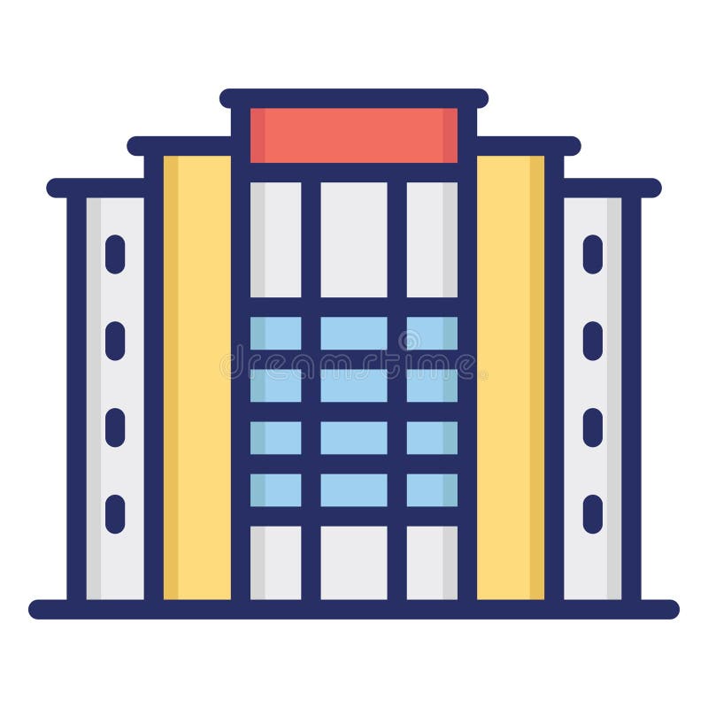 Academic, Educational Building Isolated Vector Icon Which Can Be Easily ...