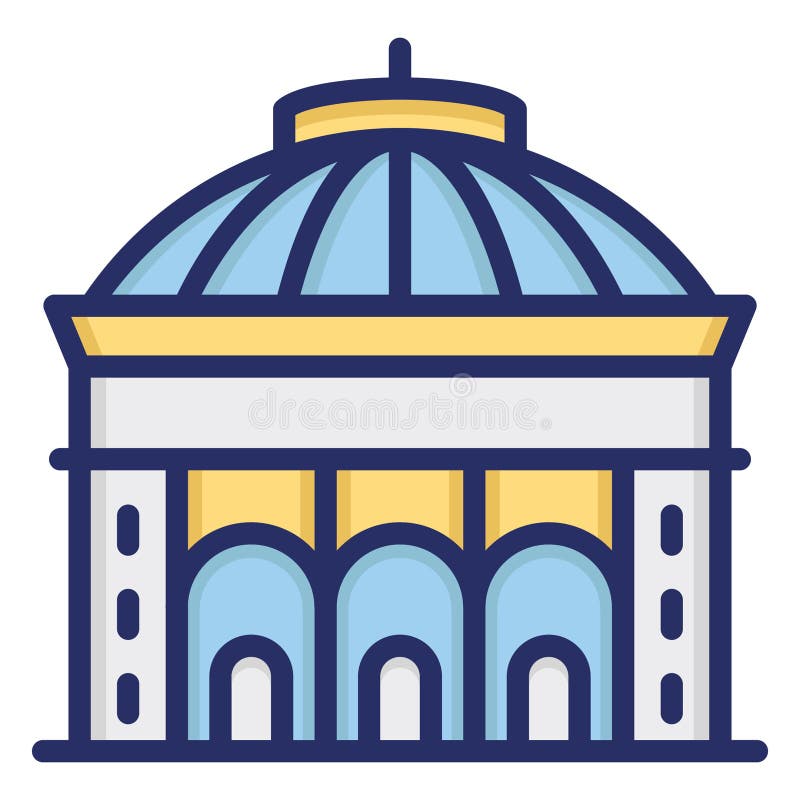 Academic, Educational Building Isolated Vector Icon Which Can Be Easily ...