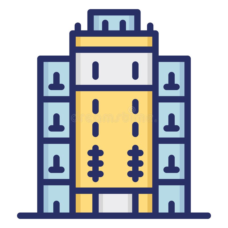 Academic, Educational Building Isolated Vector Icon Which Can Be Easily ...