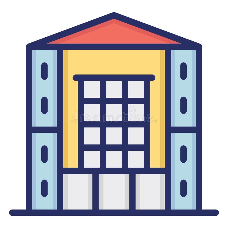 Academic, Educational Building Isolated Vector Icon Which Can Be Easily ...