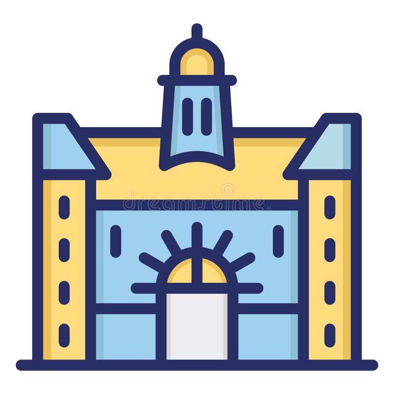 Academic, Educational Building Isolated Vector Icon Which Can Be Easily ...