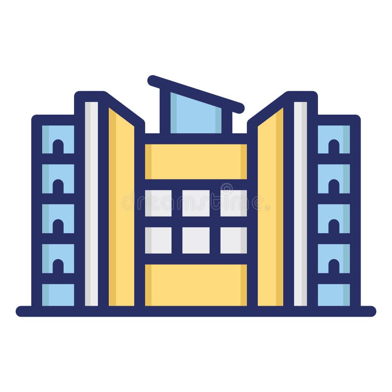 Academic, Educational Building Isolated Vector Icon Which Can Be Easily ...