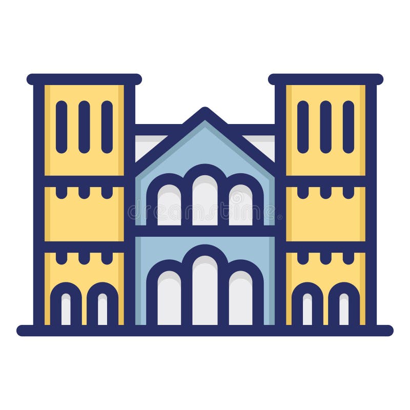 Academic, Educational Building Isolated Vector Icon Which Can Be Easily ...