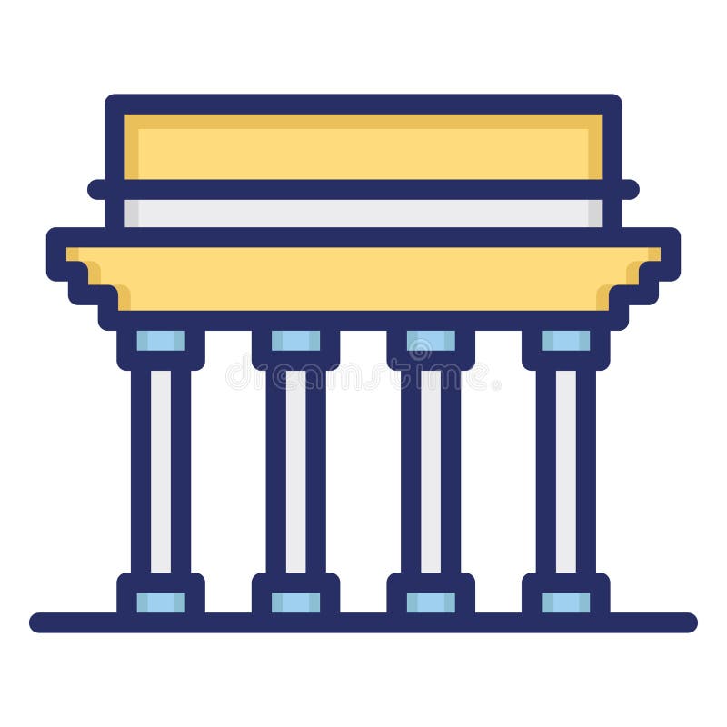 Academic, Educational Building Isolated Vector Icon Which Can Be Easily ...