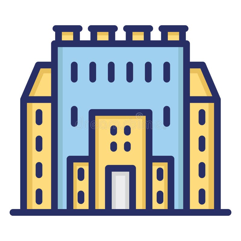 Academic, Educational Building Isolated Vector Icon Which Can Be Easily ...
