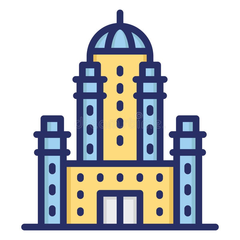 Academic, Educational Building Isolated Vector Icon Which Can Be Easily ...