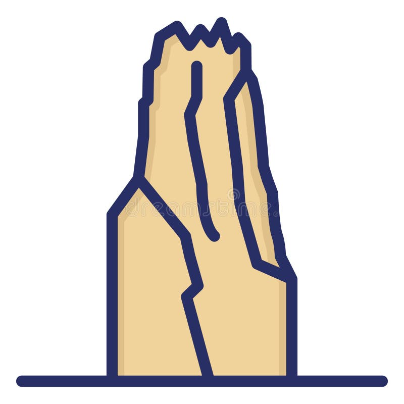 Baltistan Monument, Gilgit Landmark Isolated Vector Icon Which Can Be ...