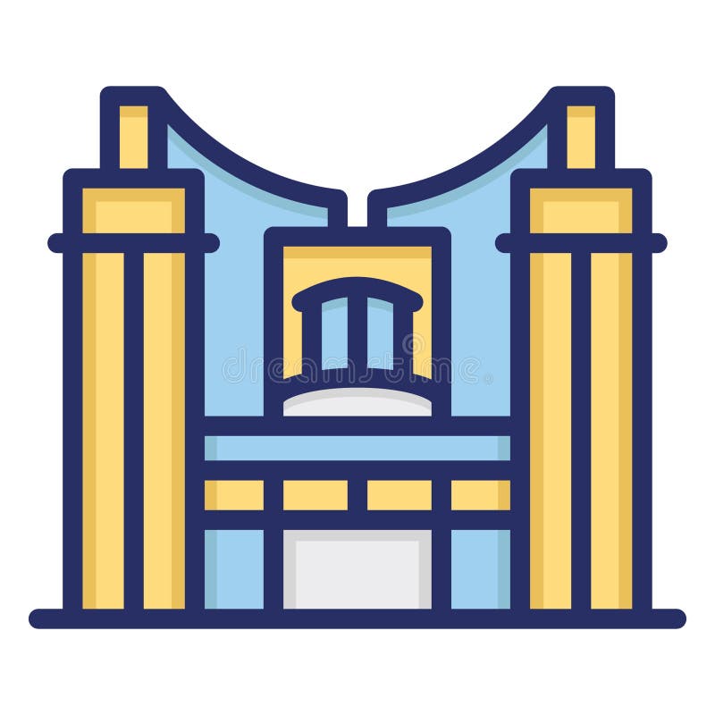 Academic, Educational Building Isolated Vector Icon Which Can Be Easily ...