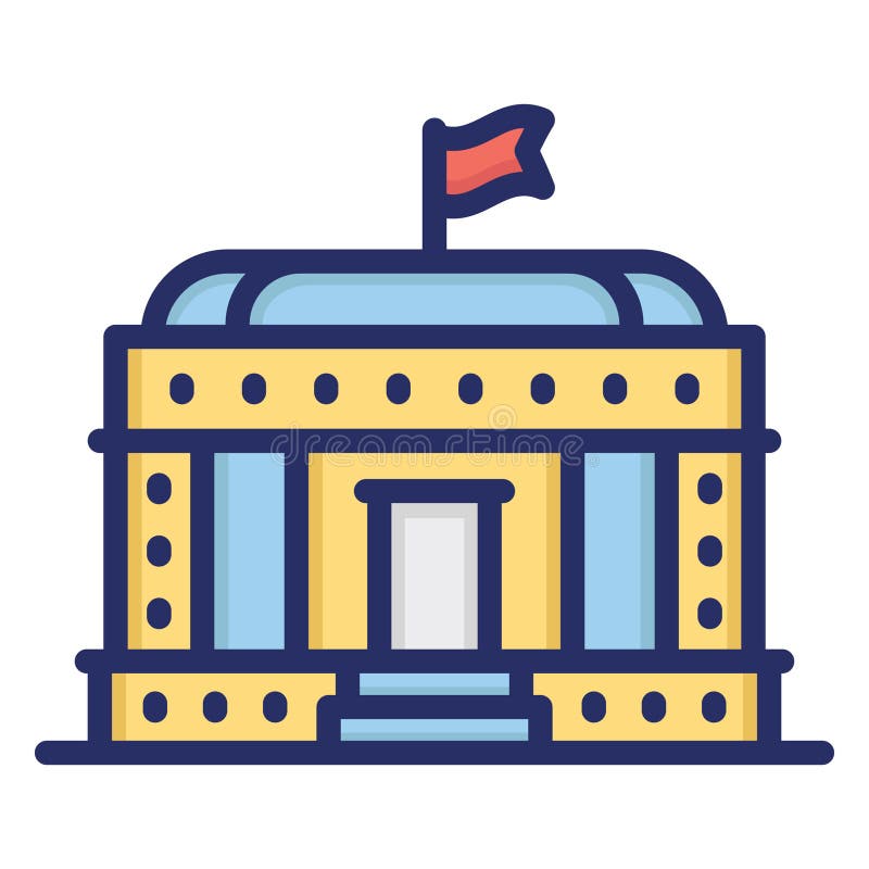 Academic, Educational Building Isolated Vector Icon Which Can Be Easily ...