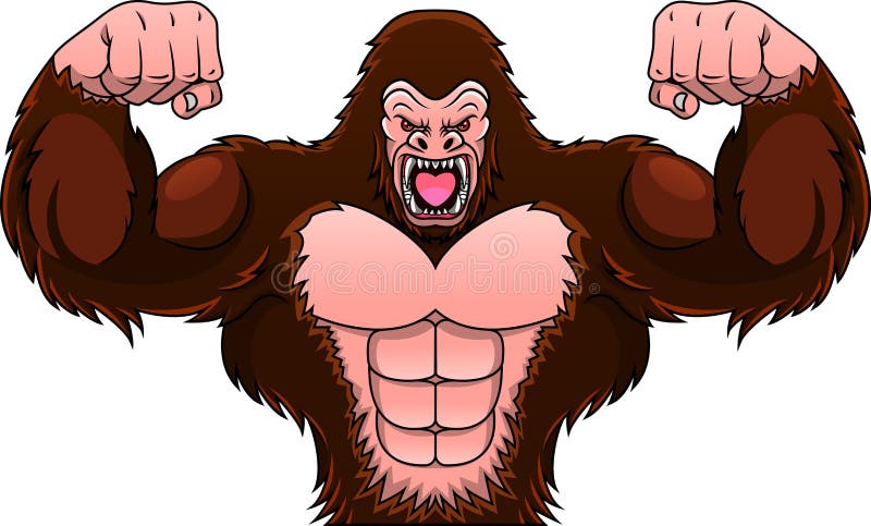 Muscular Monkey Cartoon