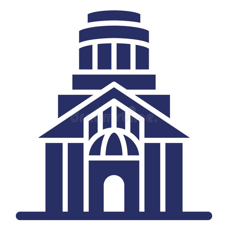 Academic, Educational Building Isolated Vector Icon Which Can Be Easily ...