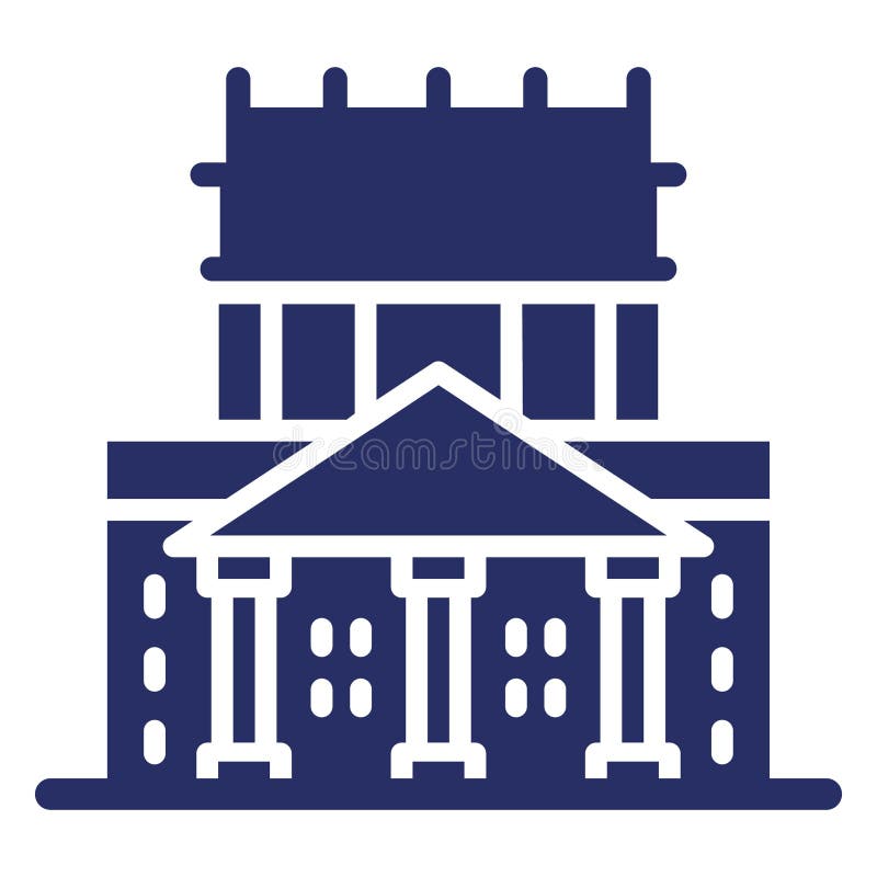 Academic, Educational Building Isolated Vector Icon Which Can Be Easily ...