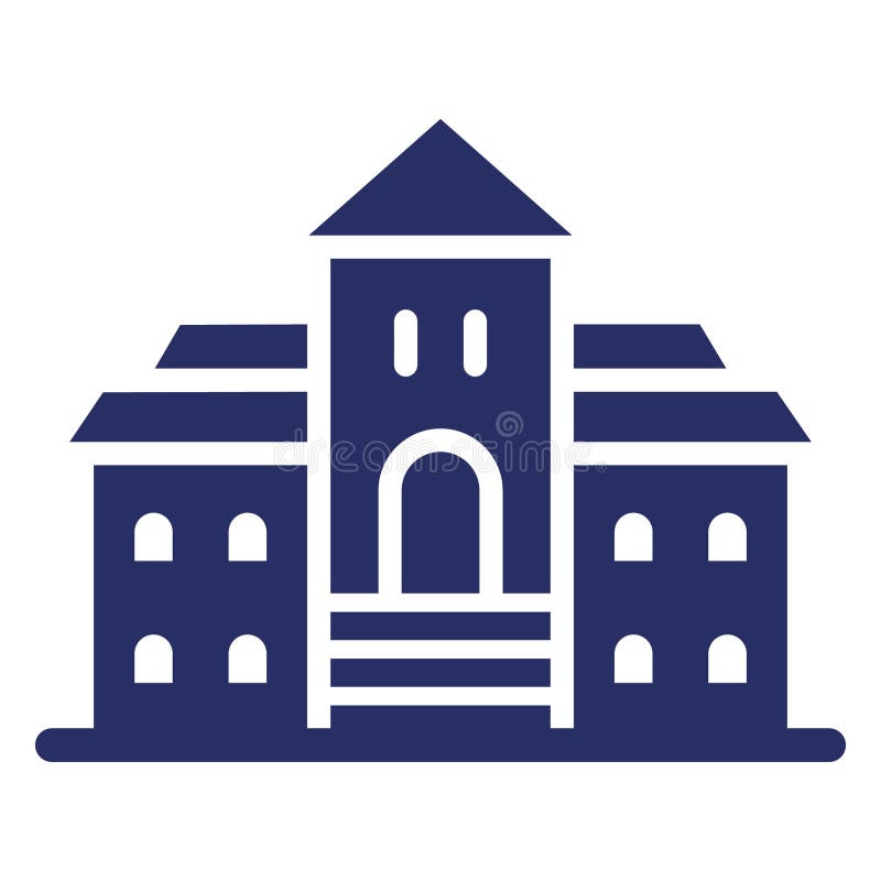 Academic, Educational Building Isolated Vector Icon Which Can Be Easily ...