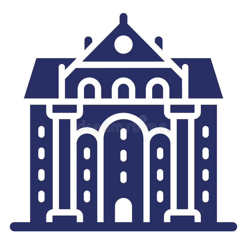Academic, Educational Building Isolated Vector Icon Which Can Be Easily ...