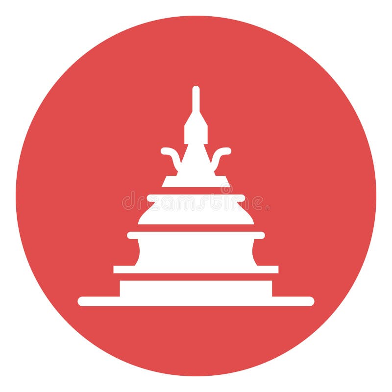 Bagan Myanmar Pagoda, Bagan Temple Isolated Vector Icon Which Can Be ...