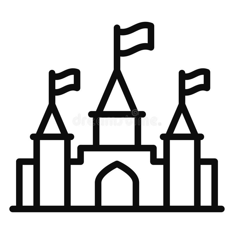 Disney Castle, Disney Park Isolated Vector Icon Which Can Be Easily ...